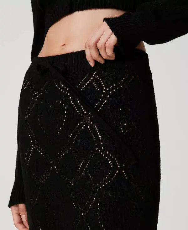 TWINSET Pointelle-knit Skirt