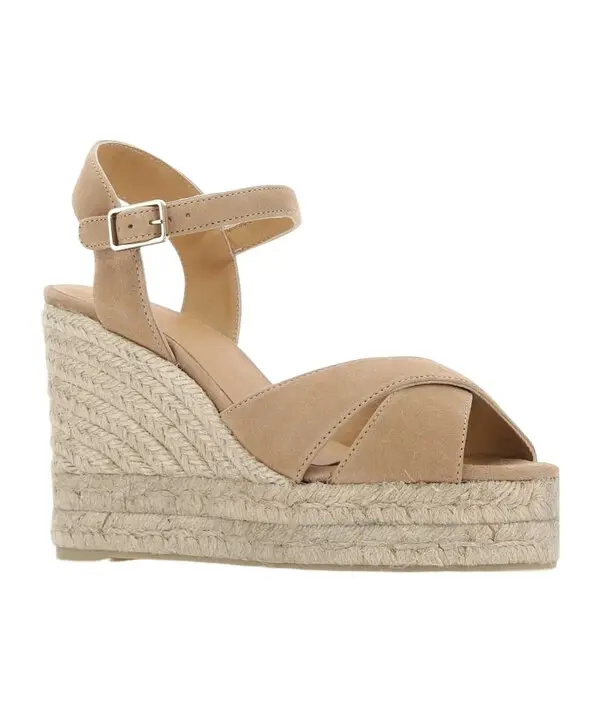 CastaÑer Blaudell Suede-effect Wedge Espadrilles - Tostado