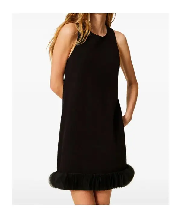 TWINSET Tulle-trimmed Mini Dress