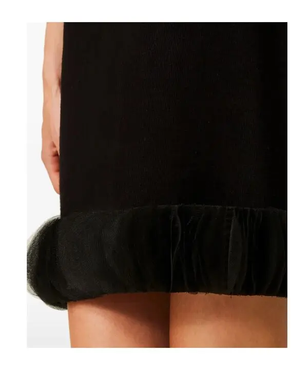 TWINSET Tulle-trimmed Mini Dress