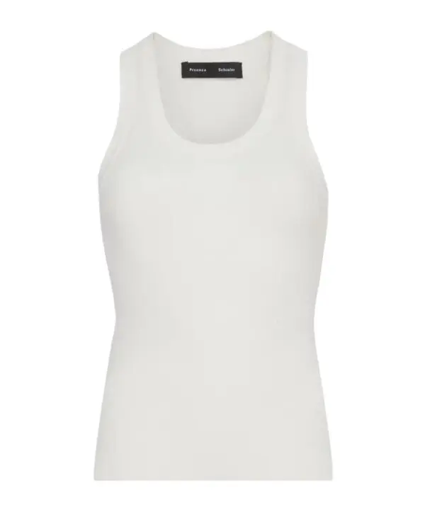 Proenza Schouler Matte Knitted Tank Top - White