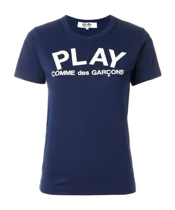 Play Comme Des Garcon Slim Fit Logo T-shirt - Blue