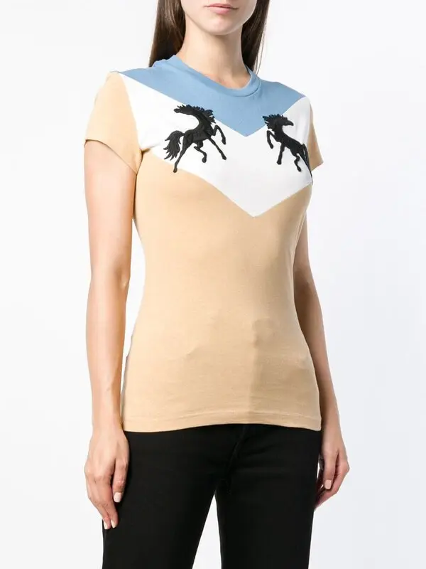 Off-White Twisting Horses T-shirt - Nude