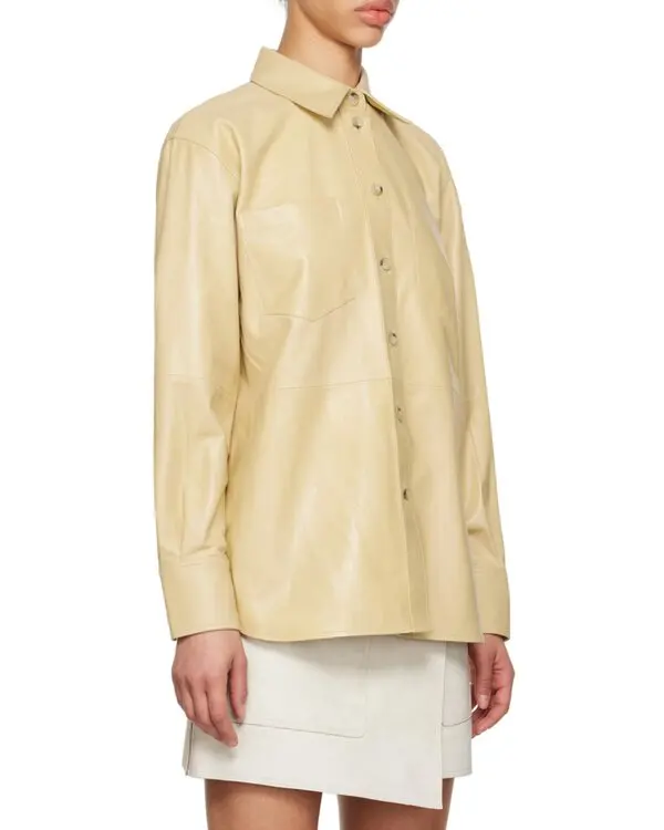 Helmut Lang Long-sleeve Leather Shirt