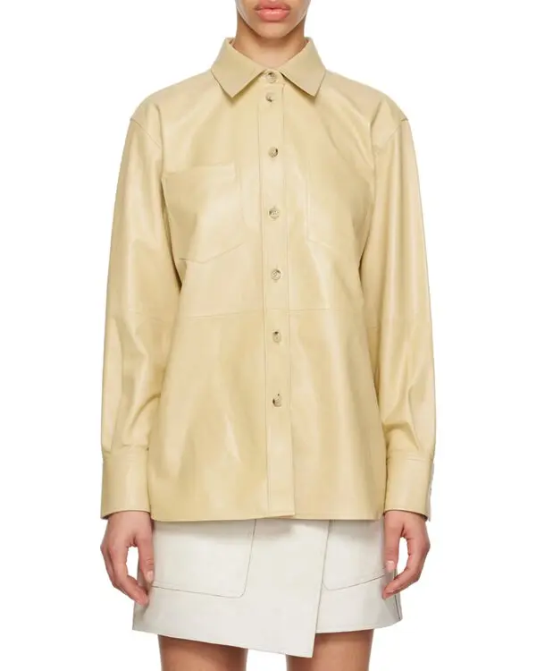 Helmut Lang Long-sleeve Leather Shirt