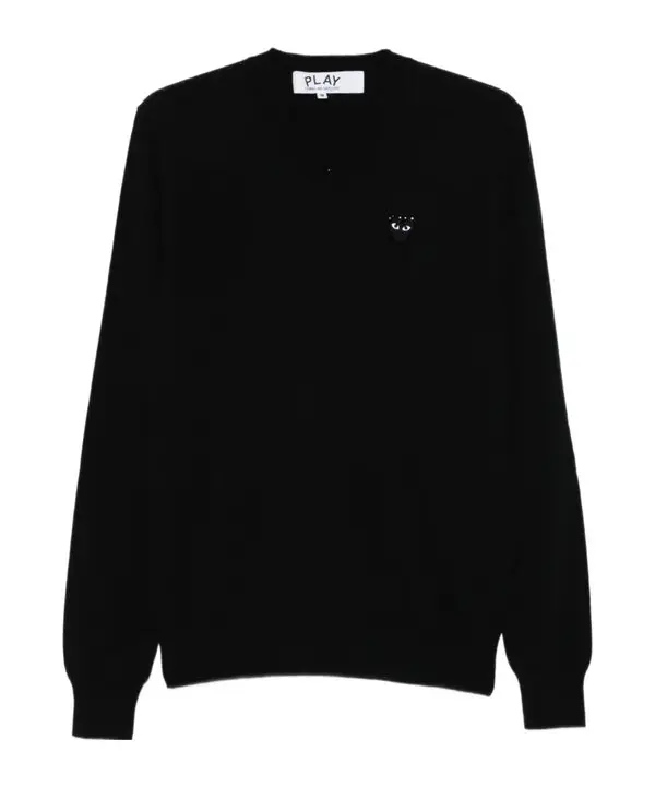 Play Comme Des Garcon V-neck Knitted Jumper