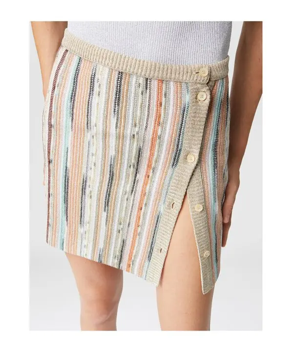 Missoni Striped Side Buttoned Mini Skirt