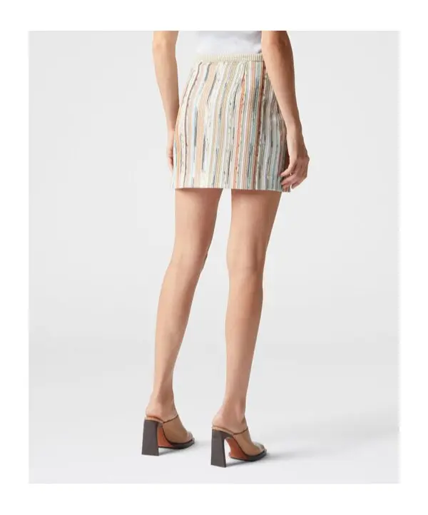 Missoni Striped Side Buttoned Mini Skirt