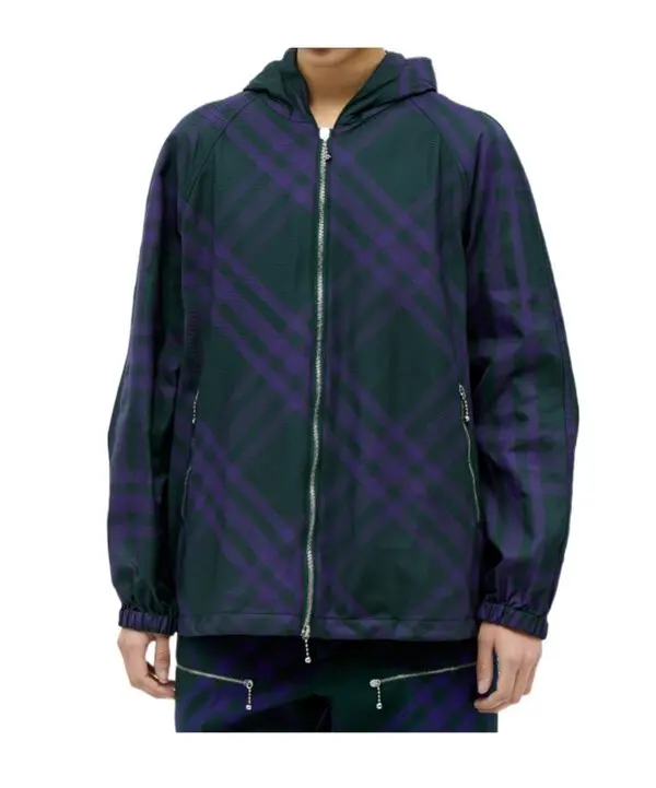 Burberry Hooded Plaid Jacket