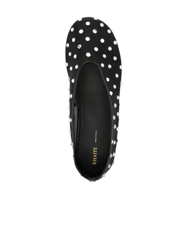 Khaite The Marcy Embellished Ballet Flats - Black