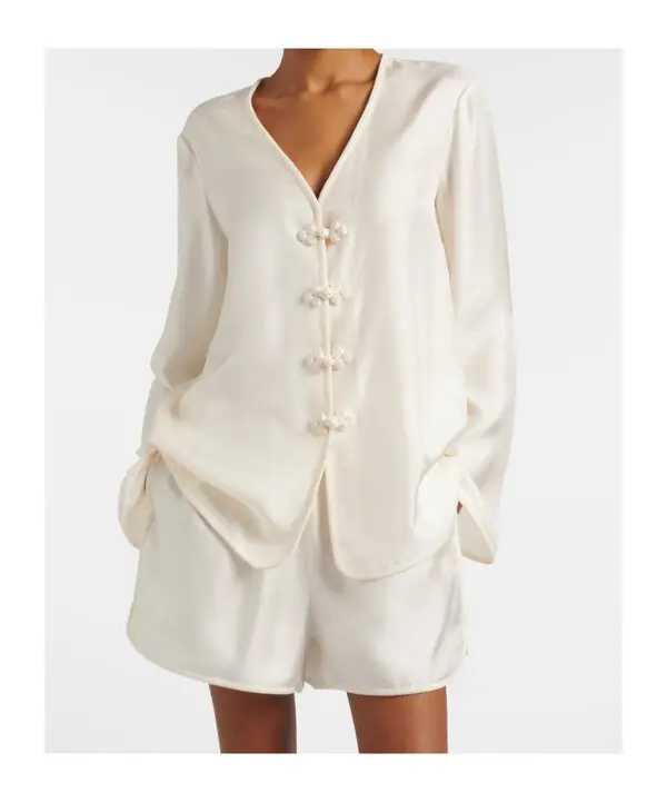 RÓHE Silk Long-sleeved Cover-up