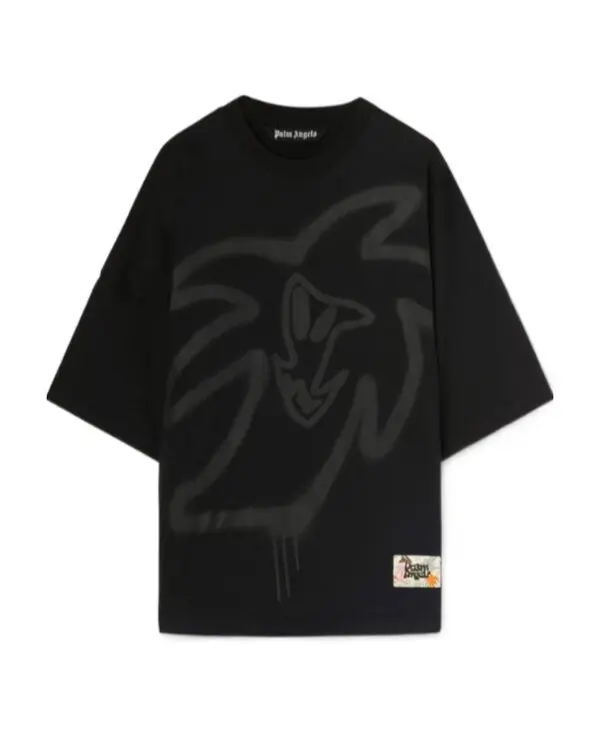 Palm Angels Graffiti Print Crewneck T-shirt