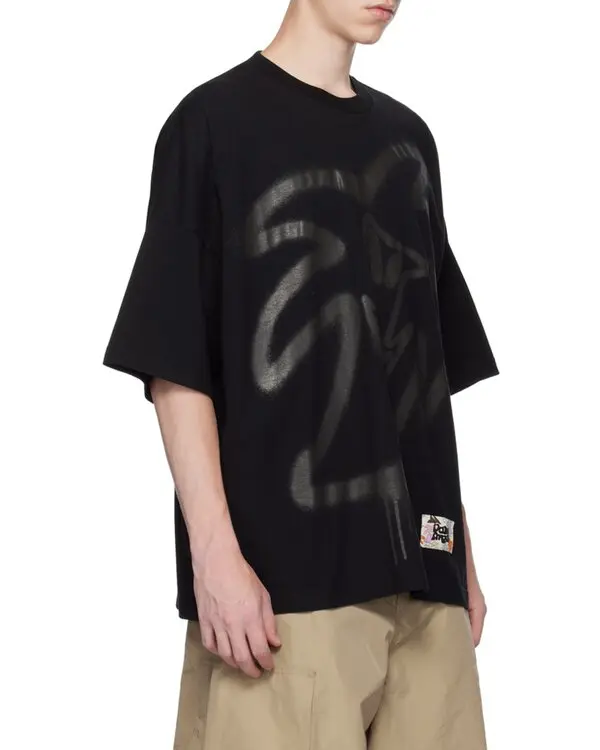 Palm Angels Graffiti Print Crewneck T-shirt
