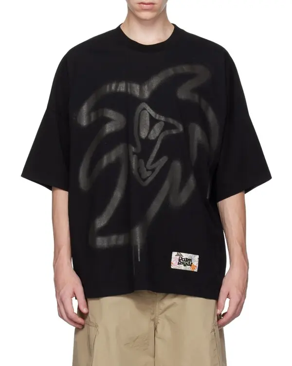 Palm Angels Graffiti Print Crewneck T-shirt