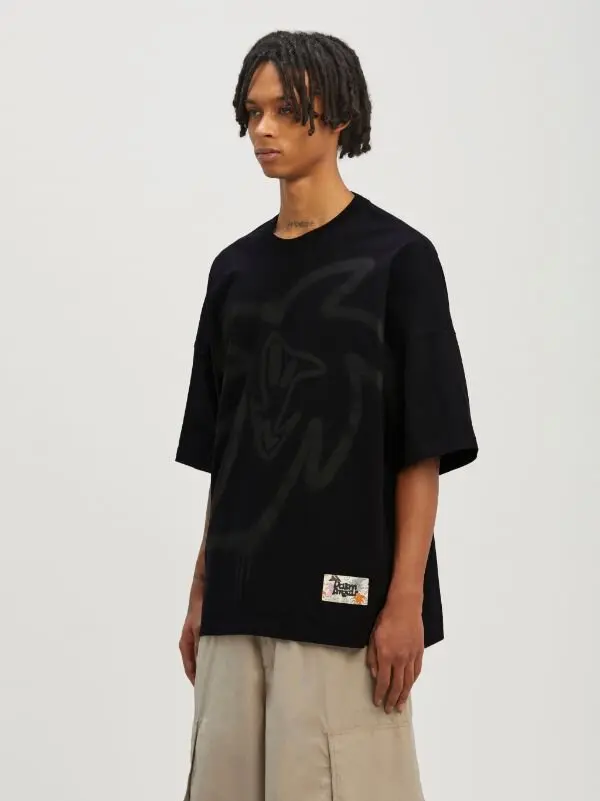 Palm Angels Graffiti Print Crewneck T-shirt