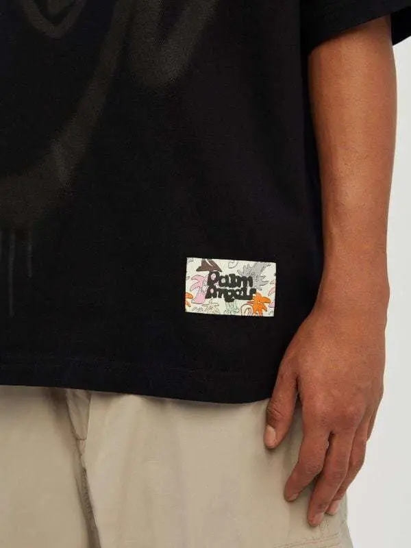 Palm Angels Graffiti Print Crewneck T-shirt