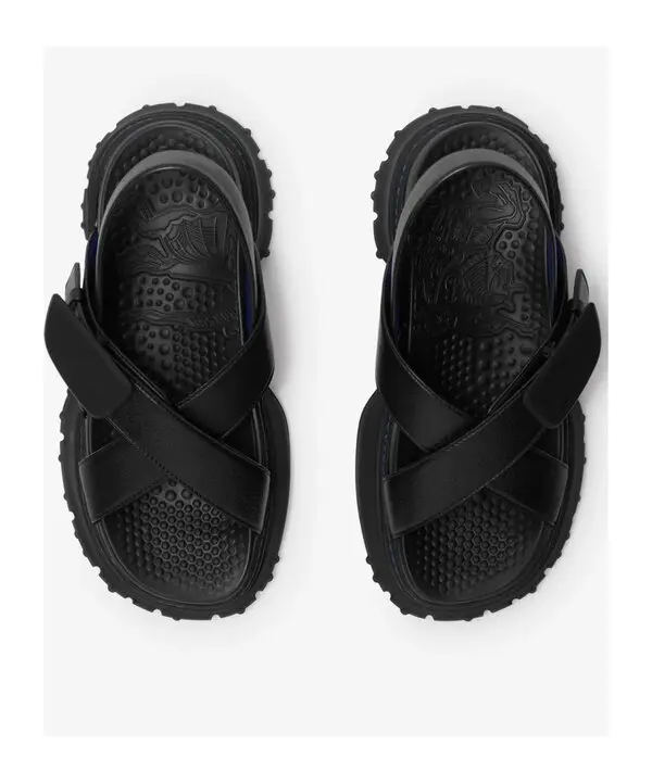 Burberry Pebbled Leather Sandals