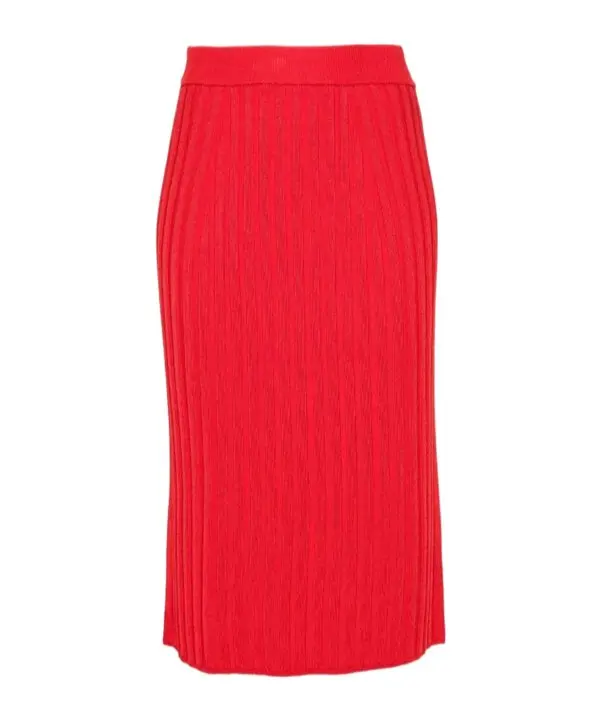 JOSEPH Side Slit Chunky-ribbed Midi Skirt