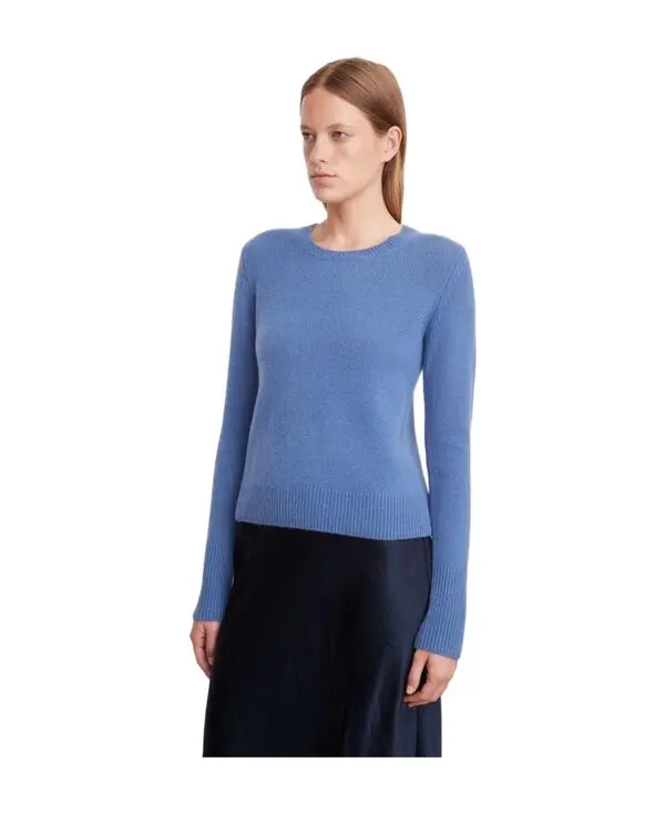 Vince Long-sleeved Knitted Crewneck Jumper - Blue