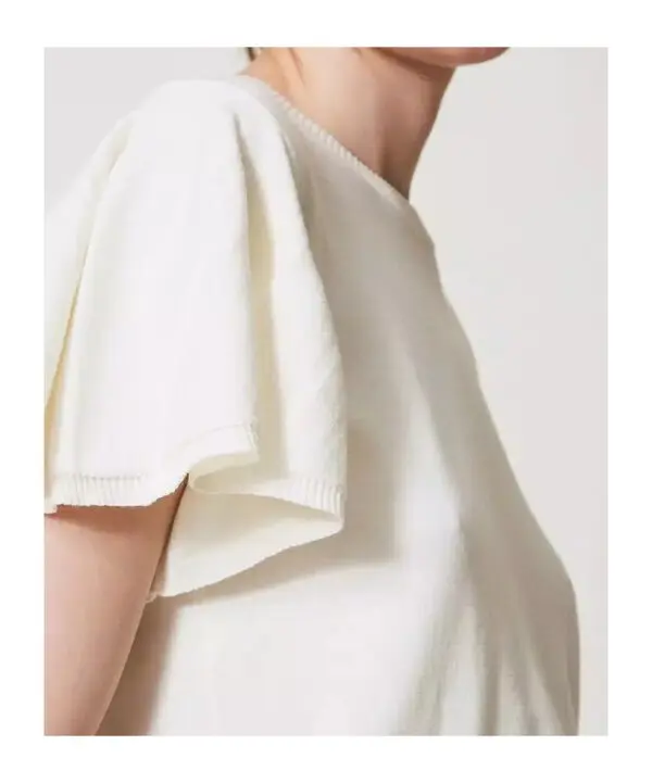 TWINSET Scalloped-hem Knitted T-shirt