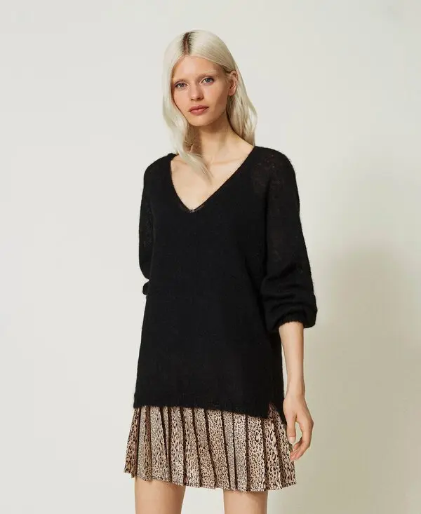TWINSET V-neck Panelled Minidress