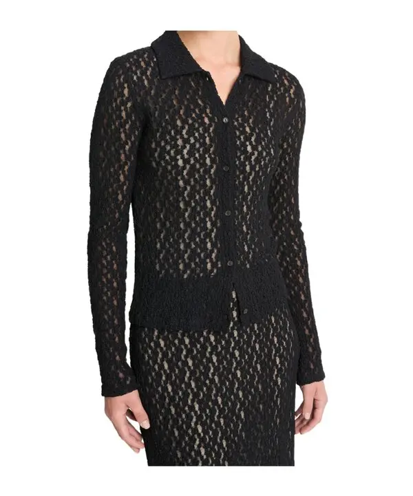Vince Floral Smocked Long-sleeved Button-up Top