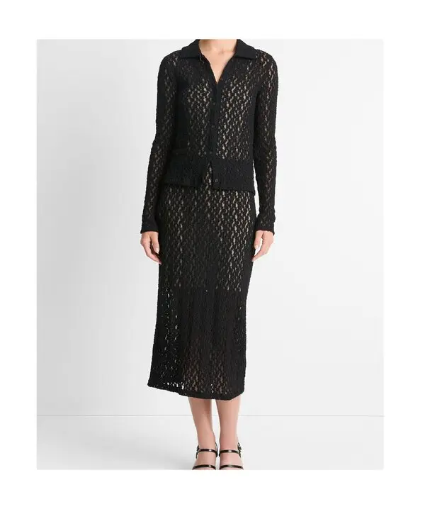 Vince Floral Smocked Long-sleeved Button-up Top