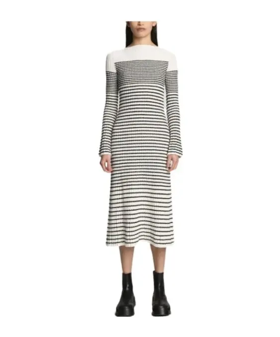 Proenza Schouler Striped Bouclé Knit Dress