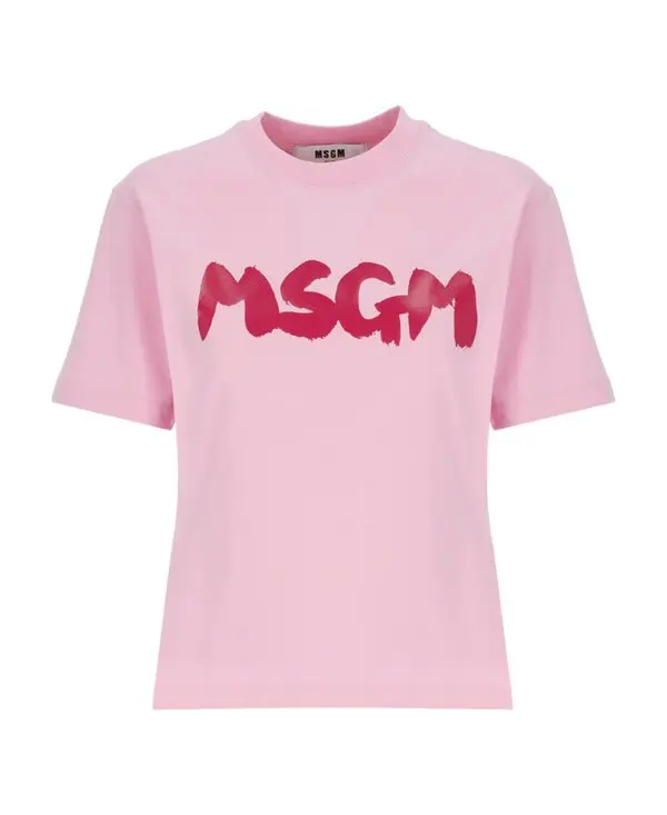 MSGM Logo-print Cotton T-shirt
