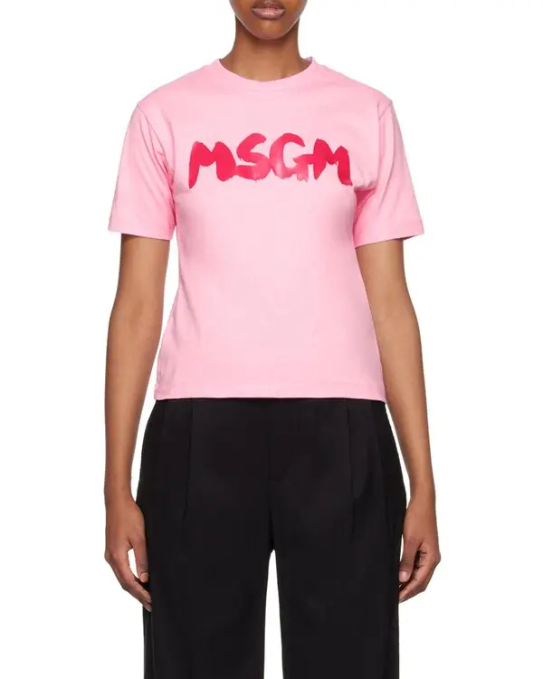 MSGM Logo-print Cotton T-shirt