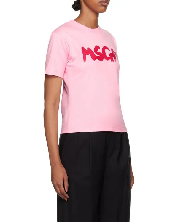 MSGM Logo-print Cotton T-shirt