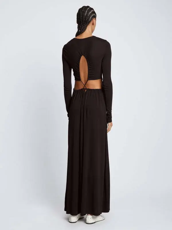 Proenza Schouler Open-back Jersey Maxi Dress