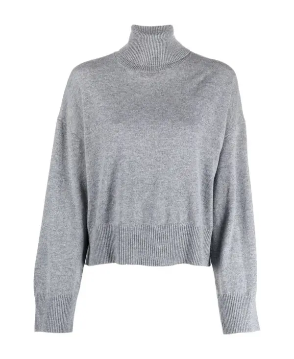 P.a.r.o.s.h Roll-neck Cashmere Sweatshirt - Gray