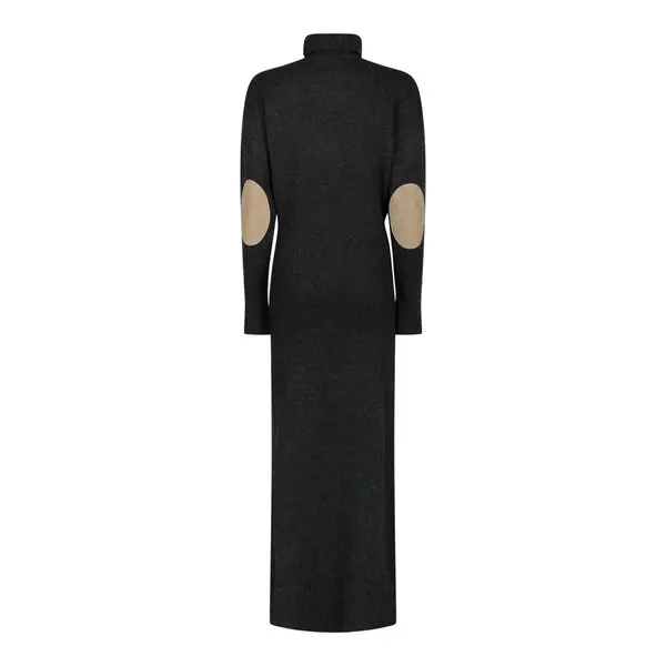 AMI Paris Long-sleeved Ribbed-knit Dress
