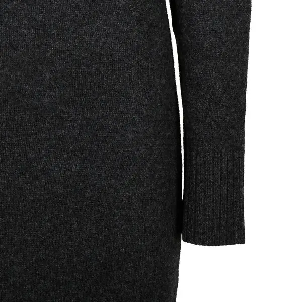 AMI Paris Long-sleeved Ribbed-knit Dress