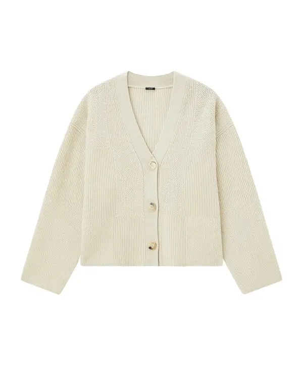 JOSEPH Ribbed Button Cardigan