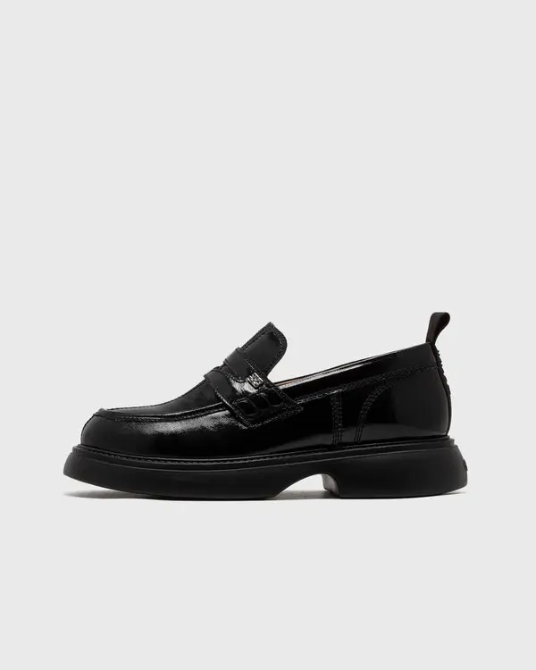 GANNI Logo Plaque Round-toe Loafers