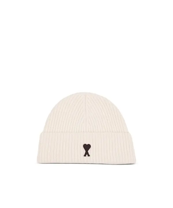 AMI Paris De Coeur Logo Embroidered Beanie