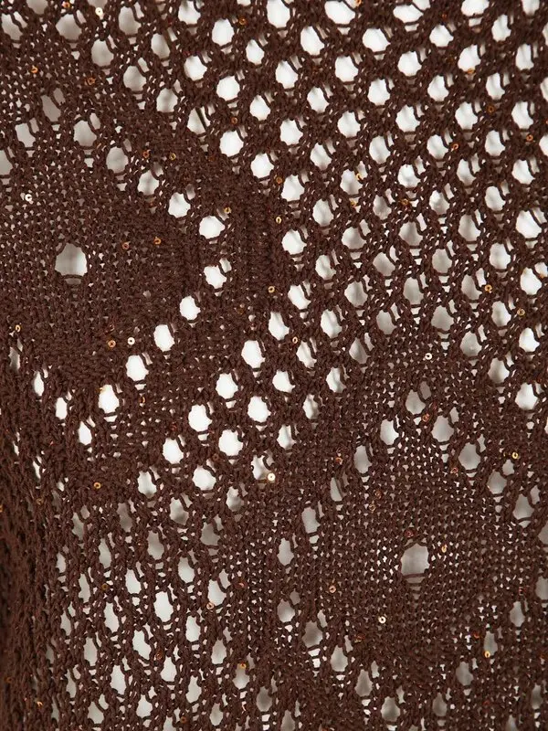 TWINSET Open-knit Short-sleeve Top