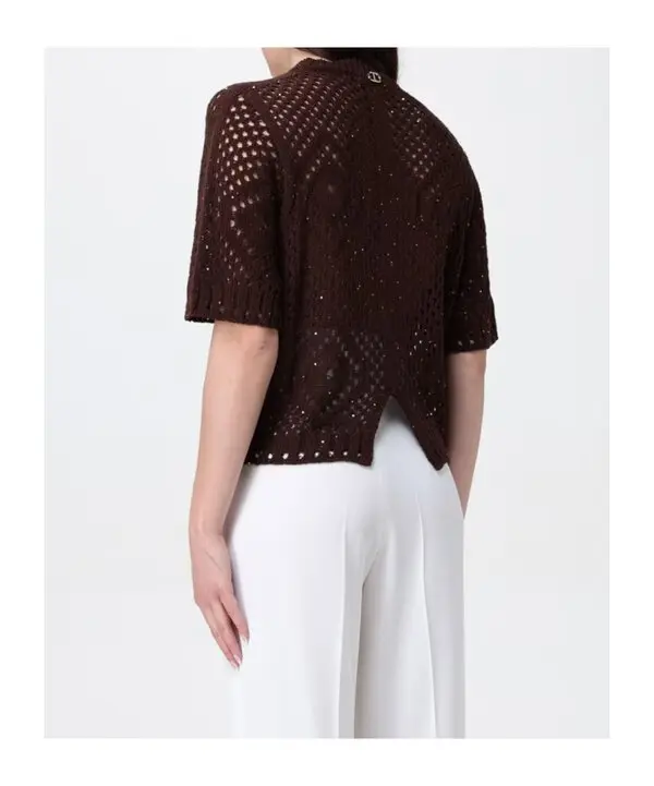 TWINSET Open-knit Short-sleeve Top