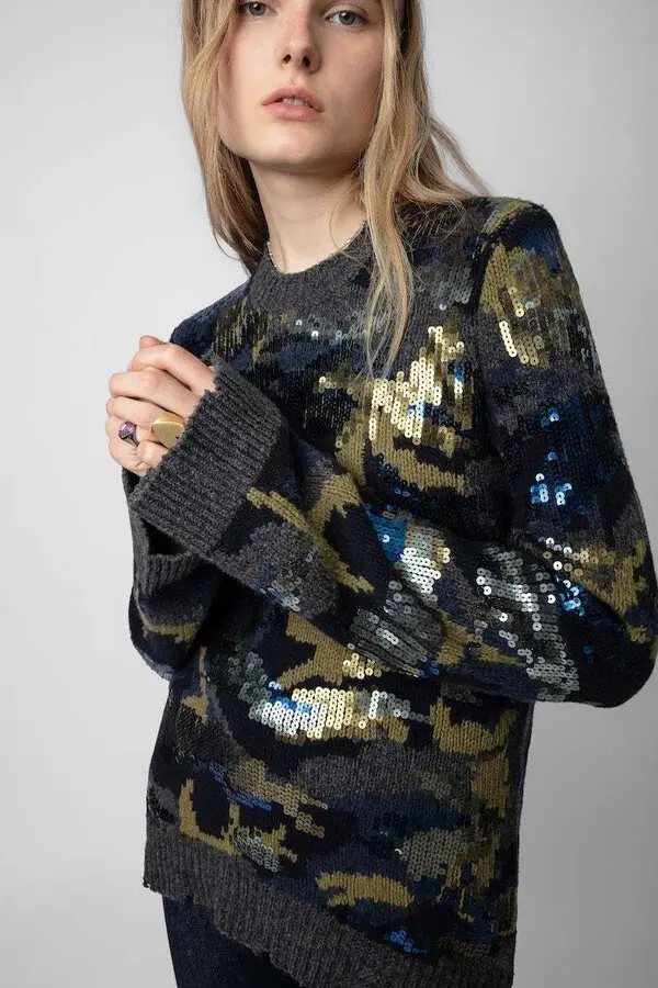 Zadig&Voltaire Sequin-embellished Merino-wool Jumper