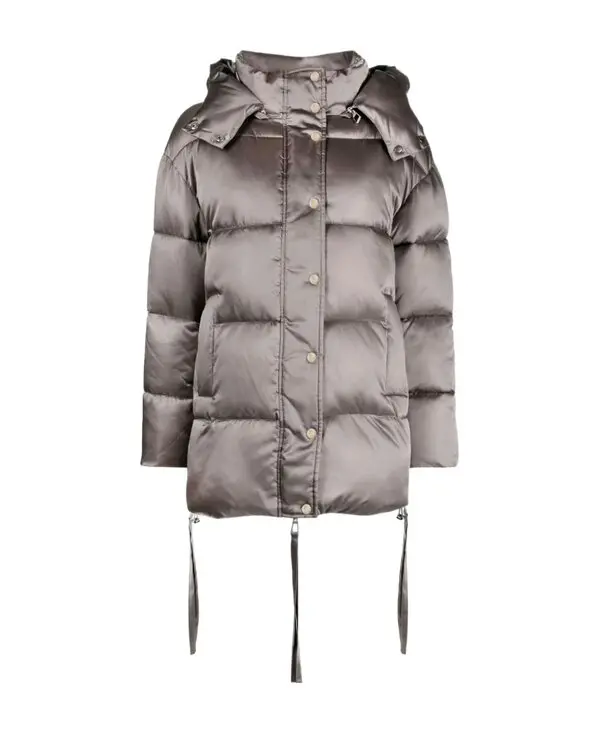 P.a.r.o.s.h Satin-finish Hooded Padded Coat