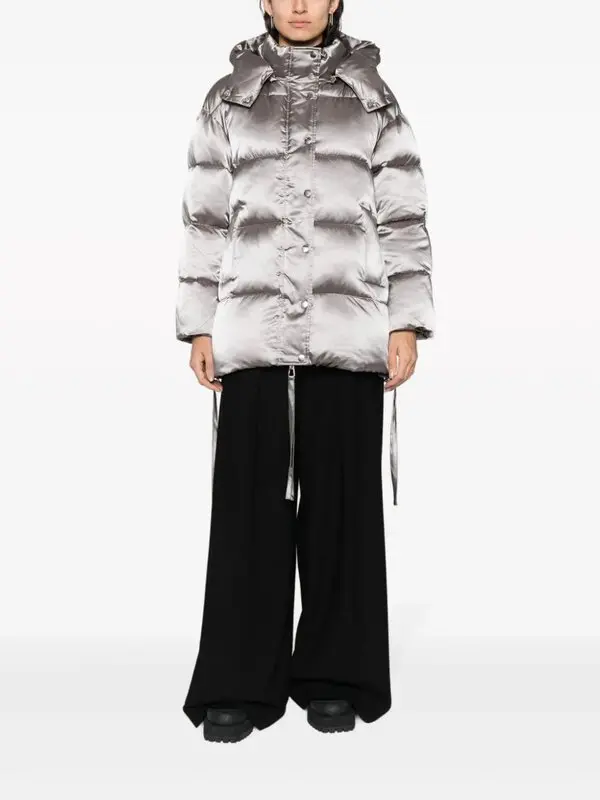P.a.r.o.s.h Satin-finish Hooded Padded Coat
