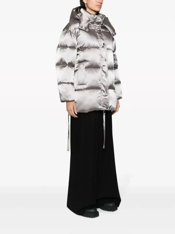 P.a.r.o.s.h Satin-finish Hooded Padded Coat