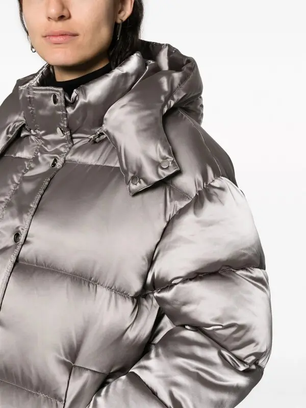 P.a.r.o.s.h Satin-finish Hooded Padded Coat