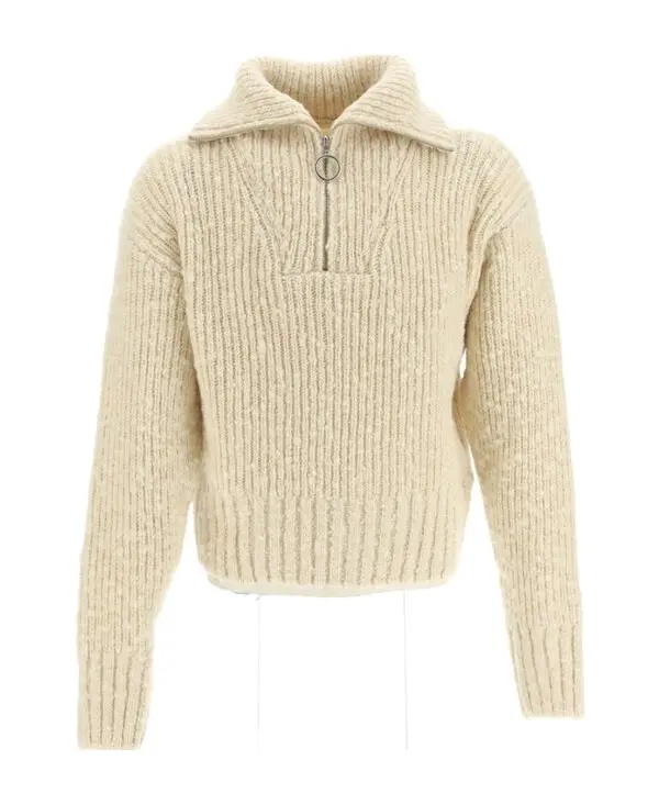 AMI Paris Half-zipped Knitted Jumper