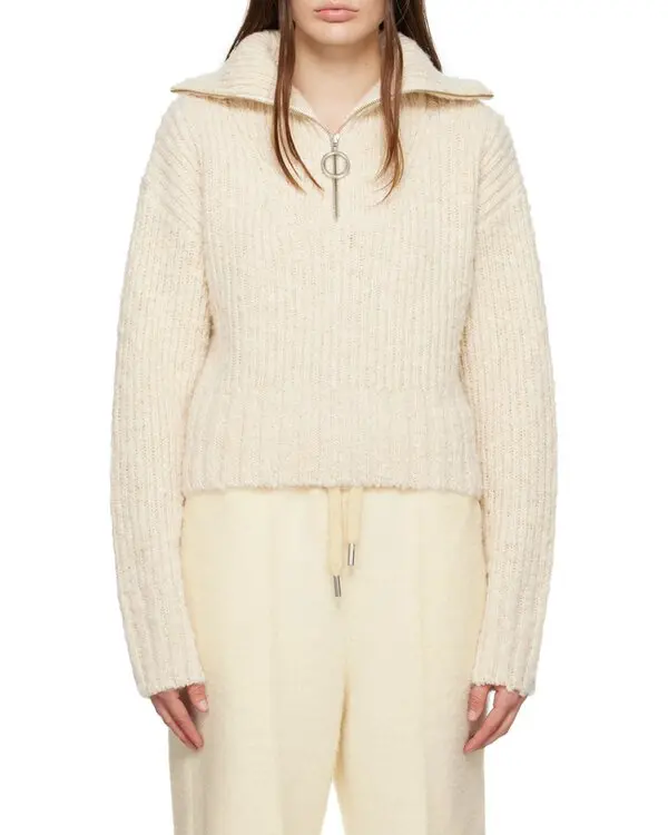 AMI Paris Half-zipped Knitted Jumper