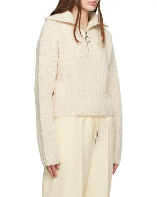 AMI Paris Half-zipped Knitted Jumper