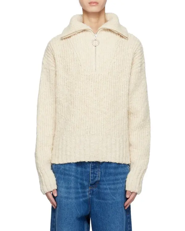 AMI Paris Half-zipped Knitted Jumper