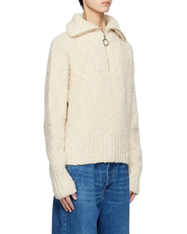 AMI Paris Half-zipped Knitted Jumper
